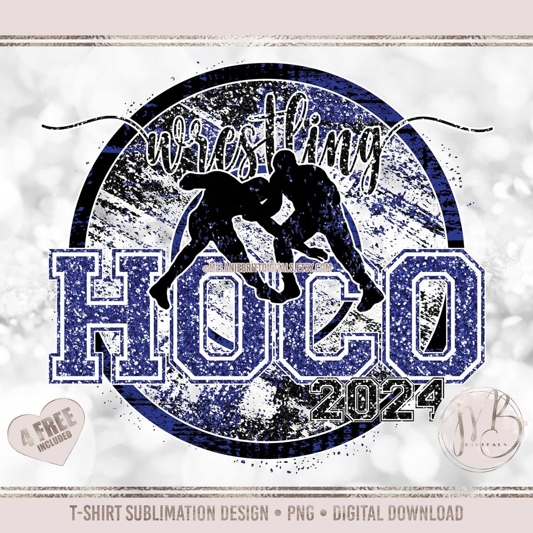 Wrestling HOCO 2024 Circle T-shirt Sublimation Design Download ...