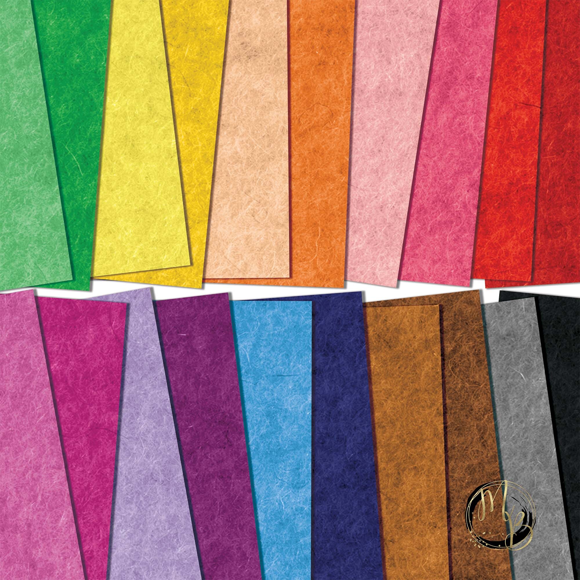 Felt Textures Digital Paper Download with pastel & primary | Etsy