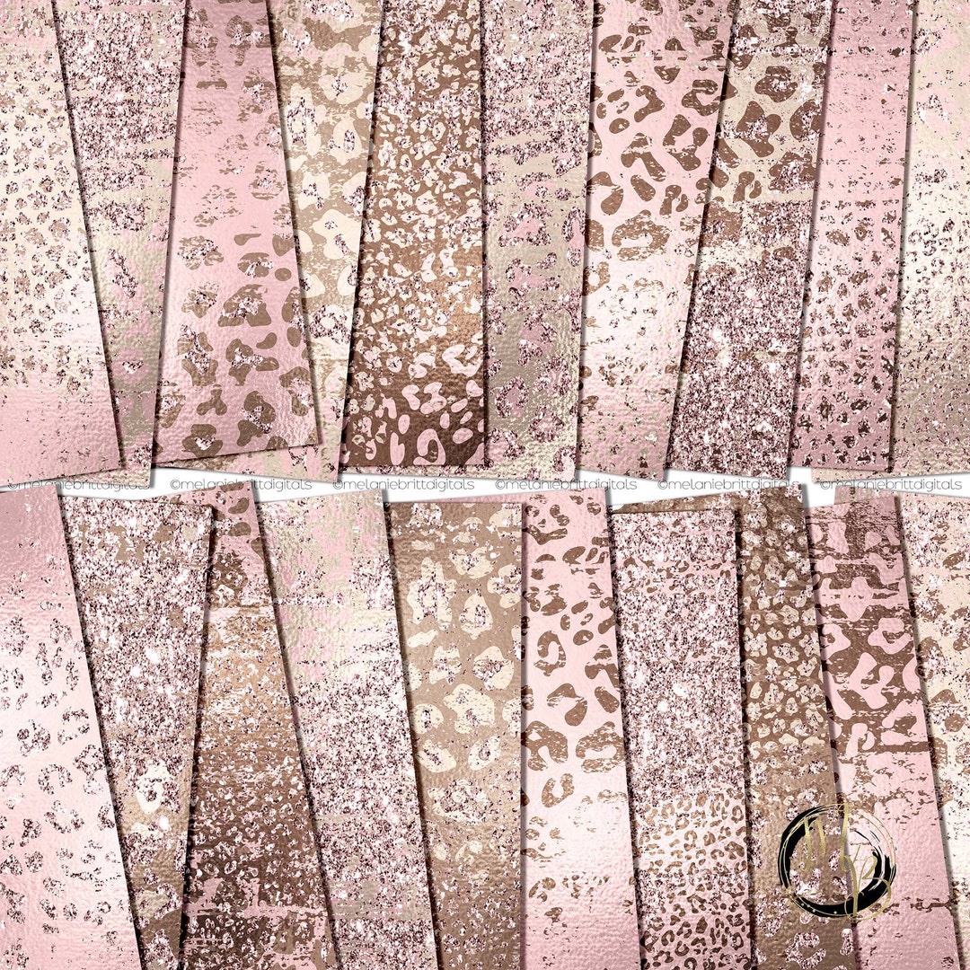 Pastel Pink Nursery Leopard Print Scrapbook Paper Download Distressed ...