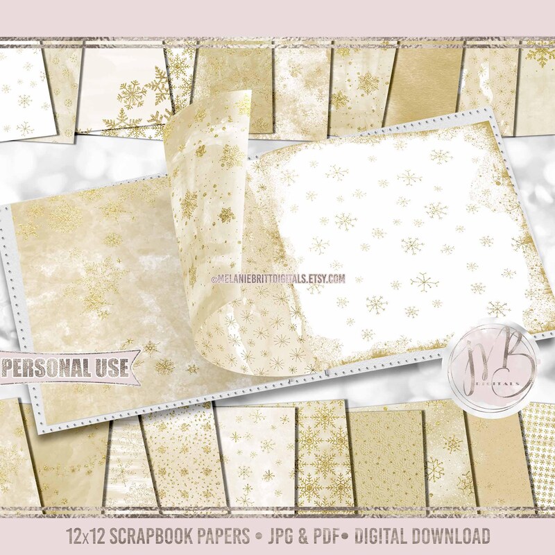 Gold Scrapbook Paper - Etsy