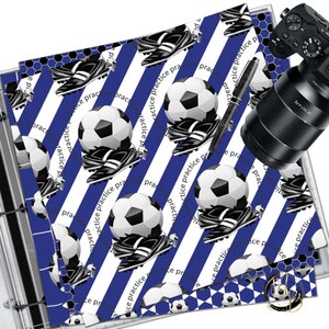 Soccer Digital Paper Download Royal Blue School Colors - Etsy