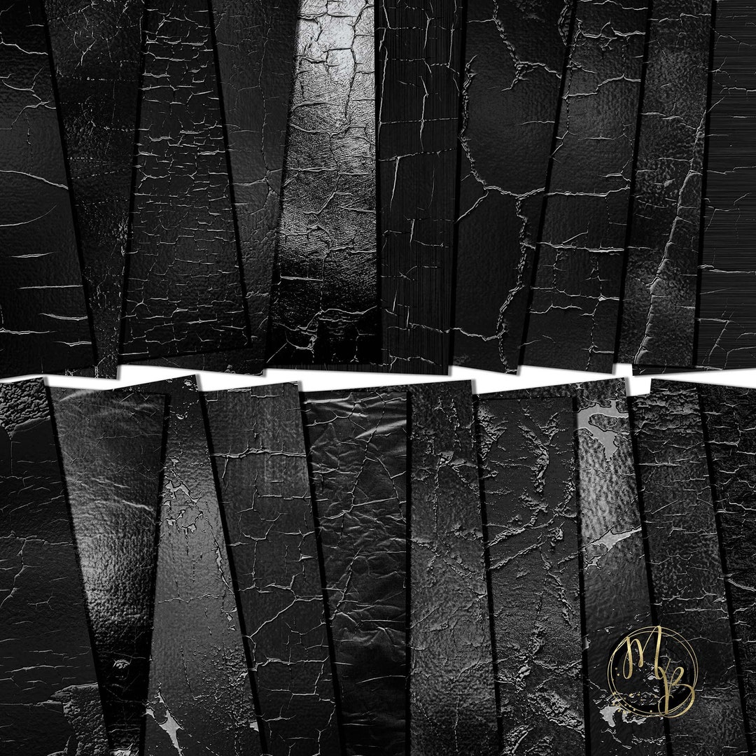 Shattered Black Scrapbook Paper Download Crackle Shimmering Foil Design ...