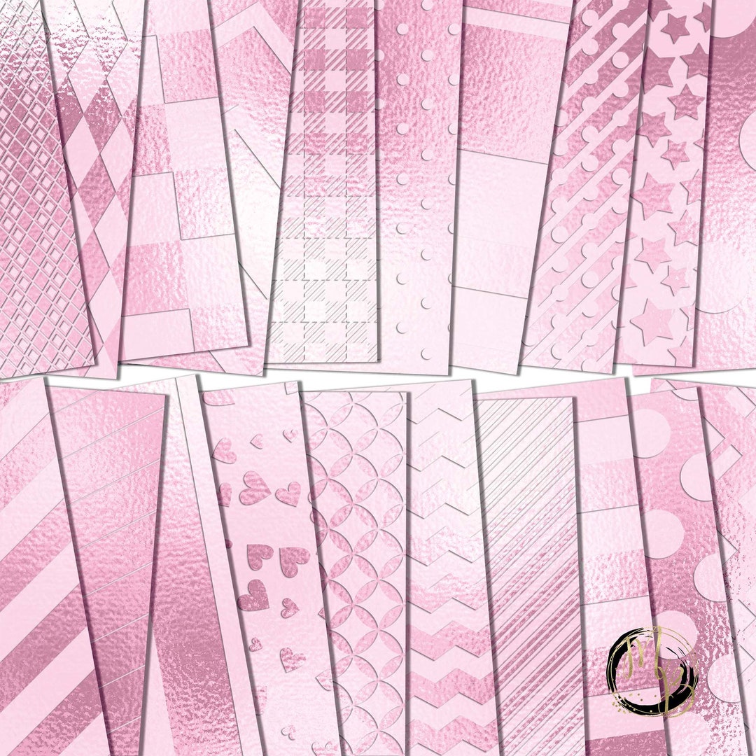 Baby Pink Embossed Scrapbook Paper Download Geometric Patterns ...