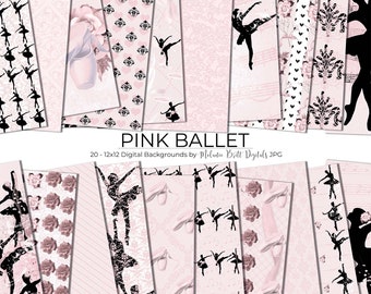 Ballet Ballerina Digital Paper Commercial Use Scrapbook - Etsy
