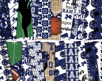 Cheerleading Digital Paper | Etsy