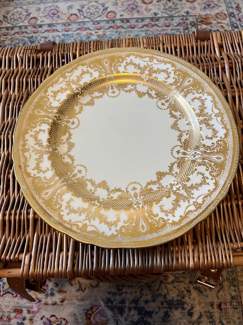 Rare Aynsley Gold Plate - Etsy