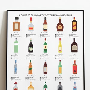 Spirits/liqueurs Guide Poster A4/A3/A2 Alcohol Print Wall - Etsy UK