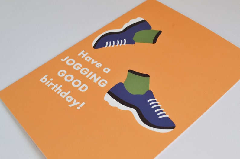 Running Birthday Card Funny Sports Pun Birthday Card - Etsy