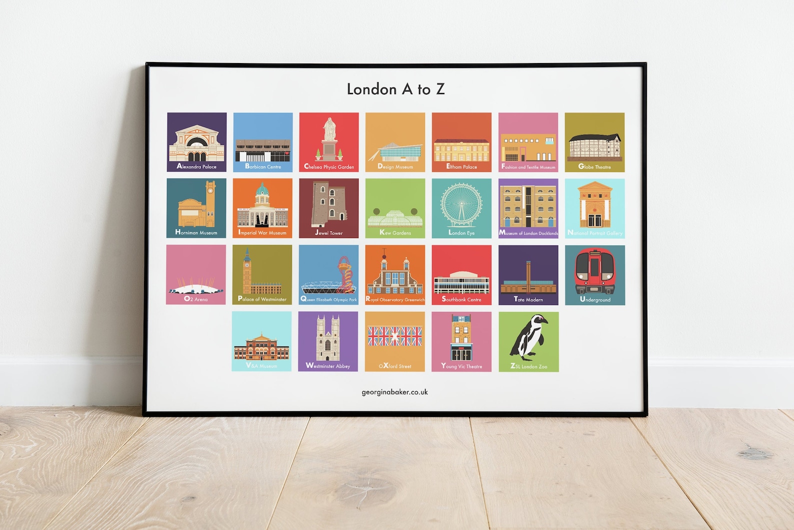 London Landmarks Poster A4/A3/A2 Print London Guide London - Etsy UK