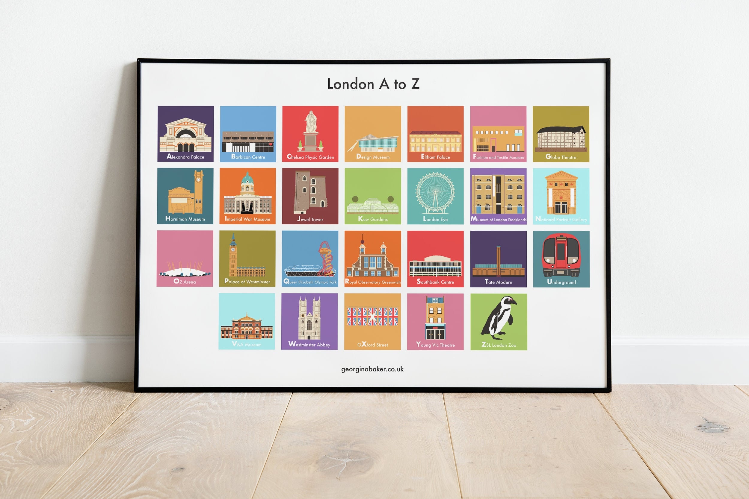 London Landmarks Poster A4/A3/A2 Print London Guide London - Etsy UK