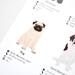 Dog Guide Poster A4/A3 - Dog Print Gift, Pets Animal Wall Art, Home ...