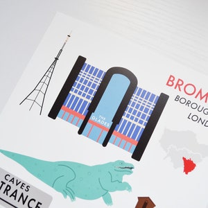 Bromley Borough of London Poster A4 London Wall Art, Bromley Gift ...