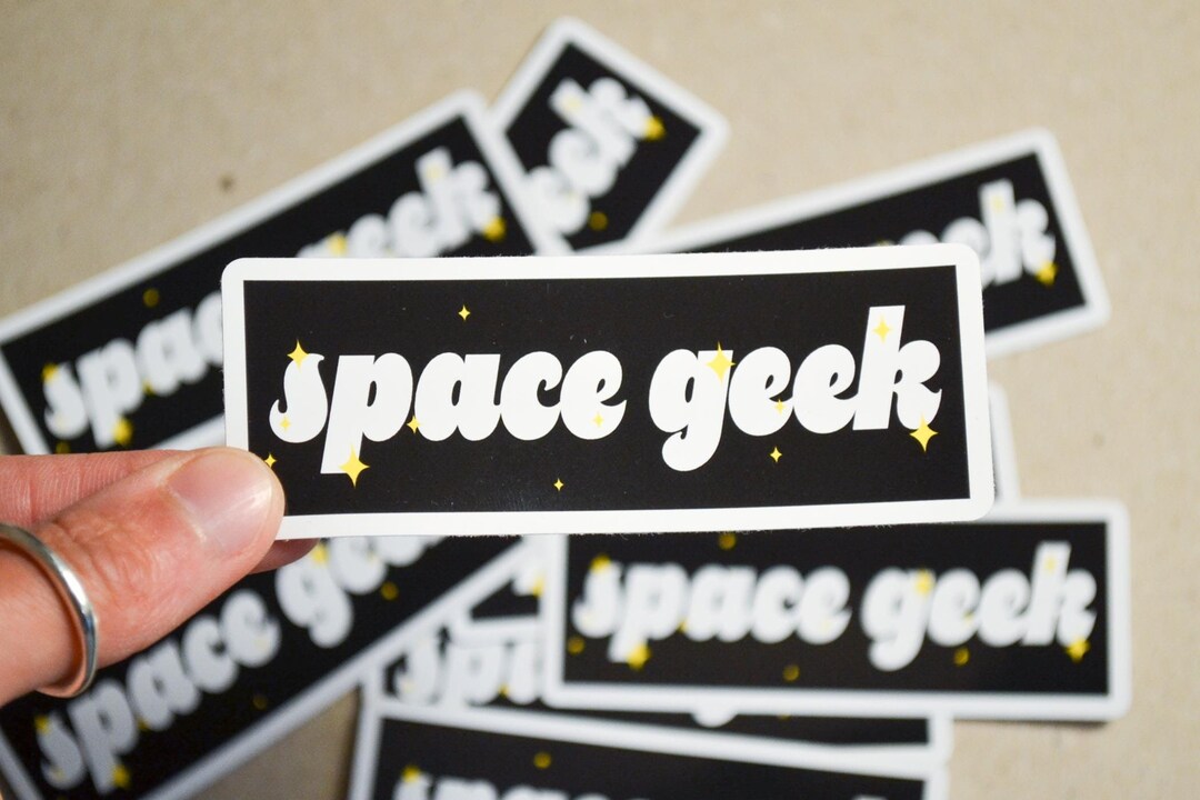Space Geek Sticker - Stars Vinyl Sticker, Laptop Sticker, Water Bottle ...