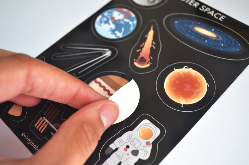Space Sticker Sheet Vinyl Laptop Stickers Back to School - Etsy