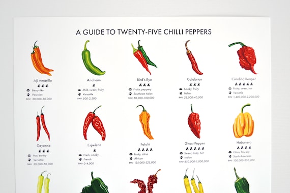 Types Of Chili Peppers Chart