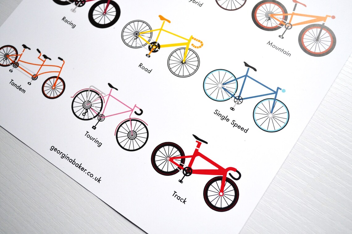 Bike Poster A4/A3/A2 Bicycle Cycling Wall Art Cyclist Gift | Etsy UK
