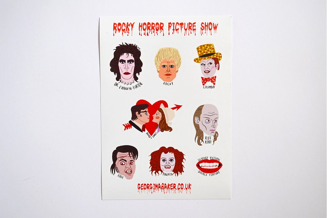 Rocky Horror Sticker Sheet Vinyl Stickers, Rocky Horror Picture Show ...