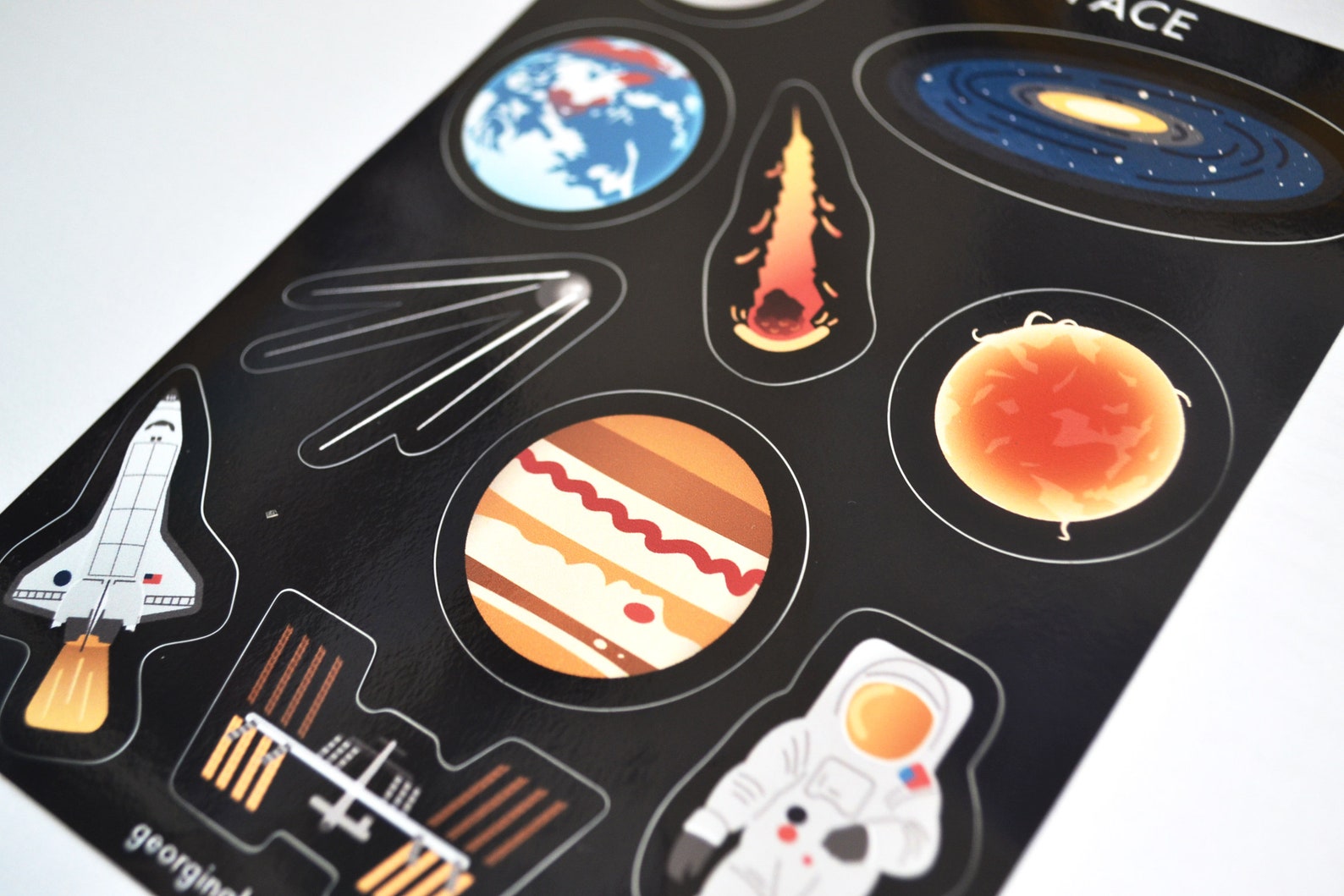 Space Sticker Sheet Vinyl Laptop Stickers Back to School - Etsy