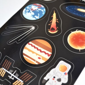 Space Sticker Sheet - Vinyl Laptop Stickers, Back to School Gift ...