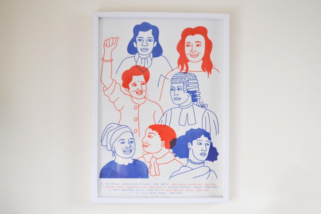 British Icons A3 Risograph Print - Historical Poster, Educational ...