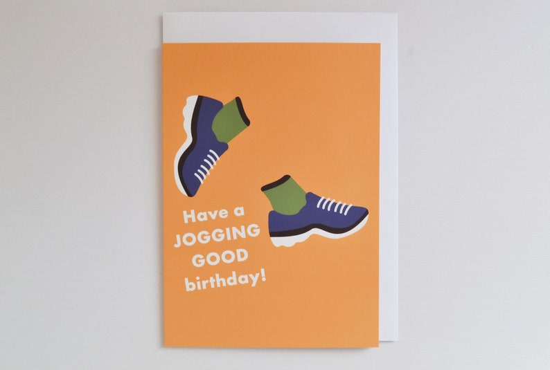 Running Birthday Card Funny Sports Pun Birthday Card - Etsy