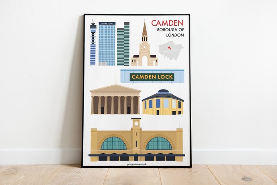 Camden London Print A4 Travel Wall Art Print Camden Print | Etsy
