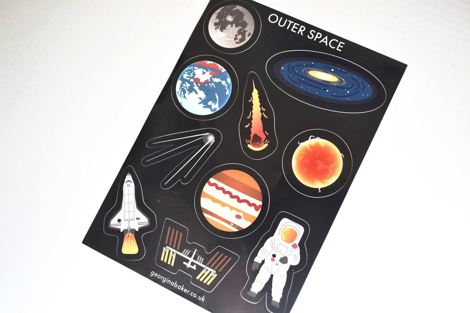 Space Sticker Sheet Vinyl Laptop Stickers Back to School - Etsy