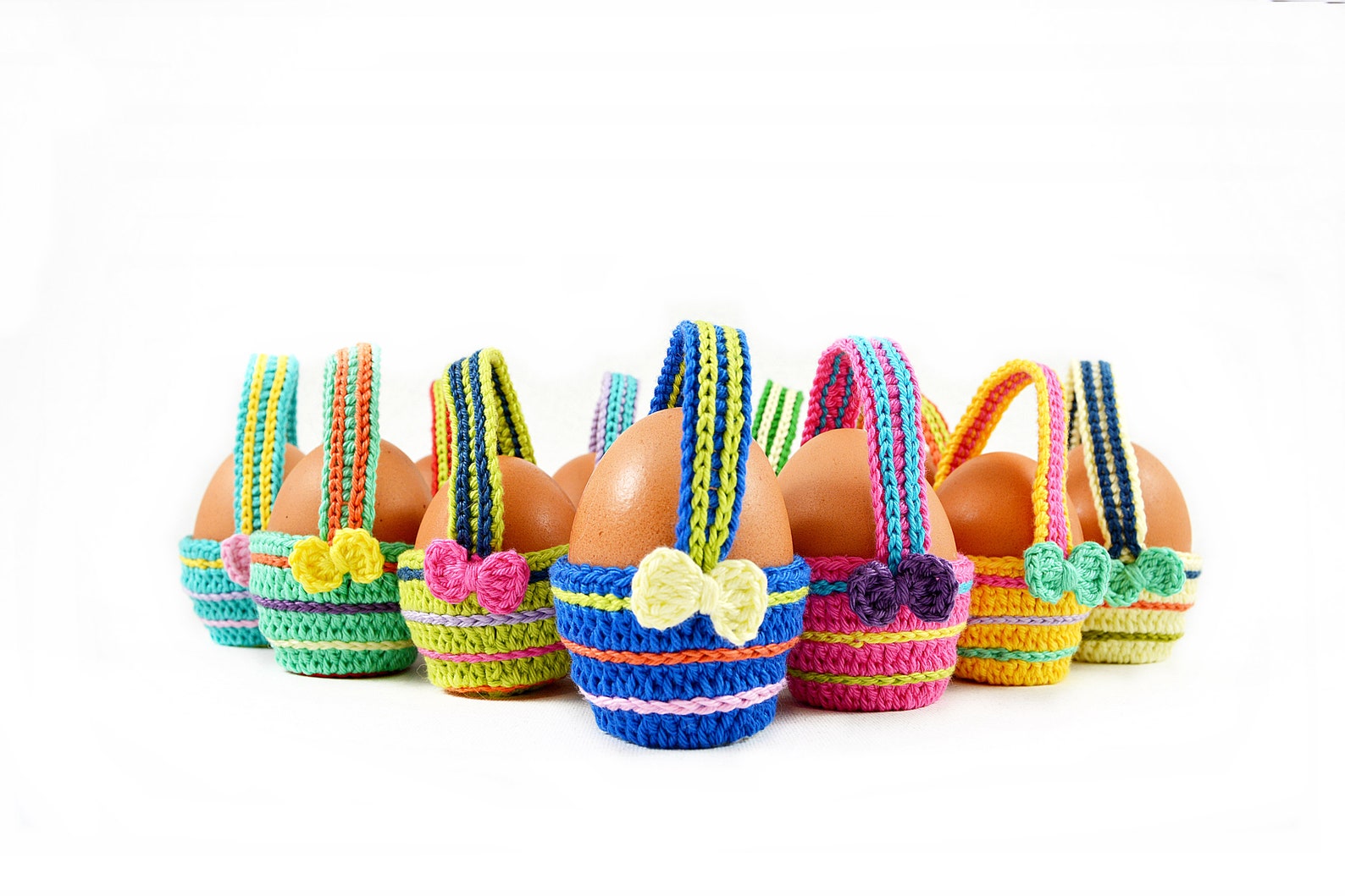 Mini Crochet Easter Eggs Basket Easter Eggs Ideas Miniature | Etsy