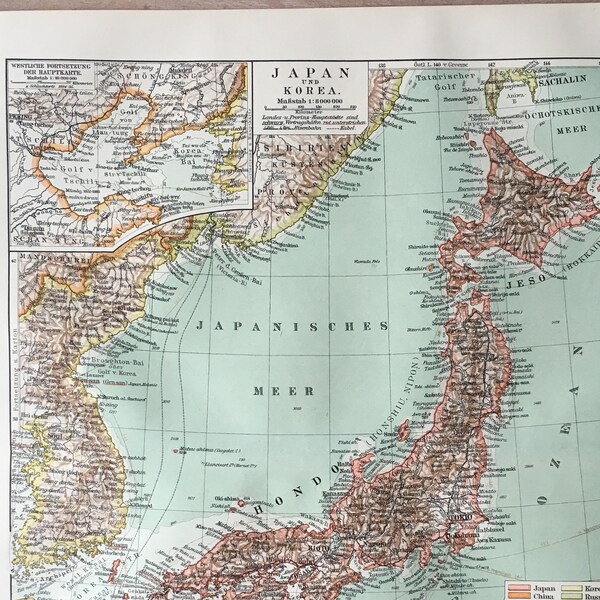 Detailed Map of Japan - Etsy