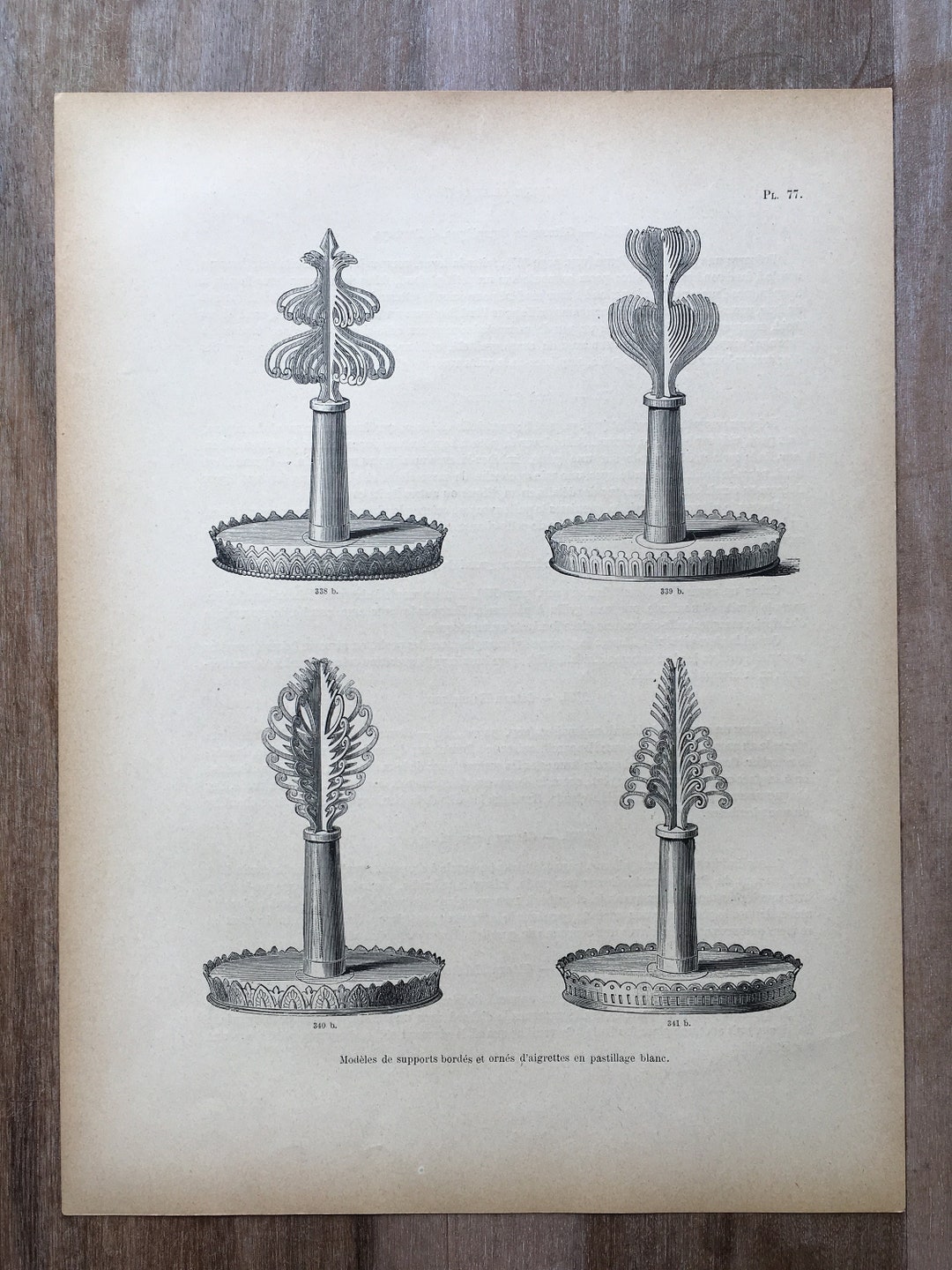 1886 Antique Kitchen Decor Lithograph Gastronomy Print French Farmhouse ...