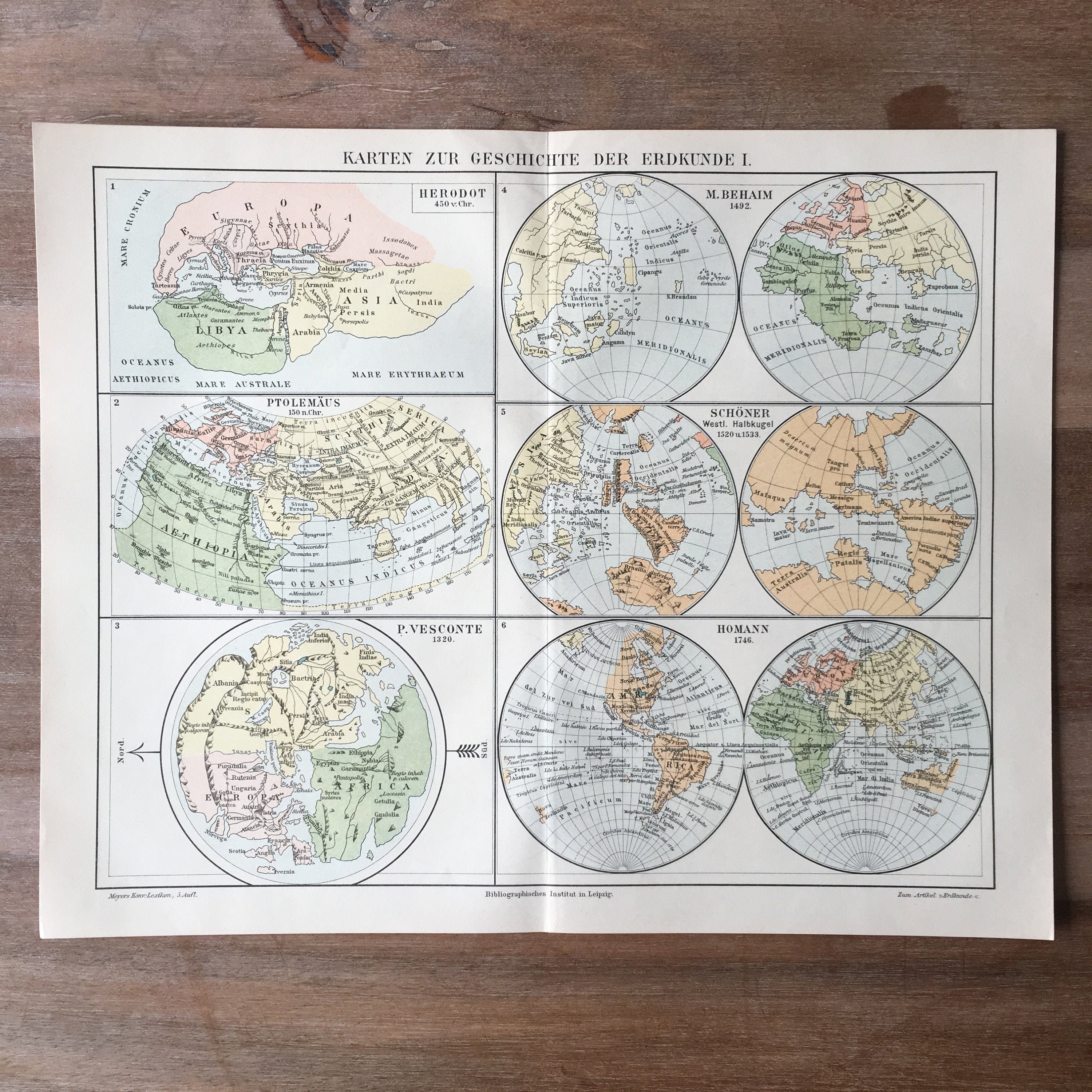 History Map Antique detailed area map World Map Print 1895 Original ...