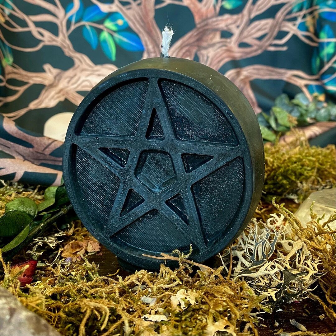 Sacred Pentacle Altar Candle - Etsy