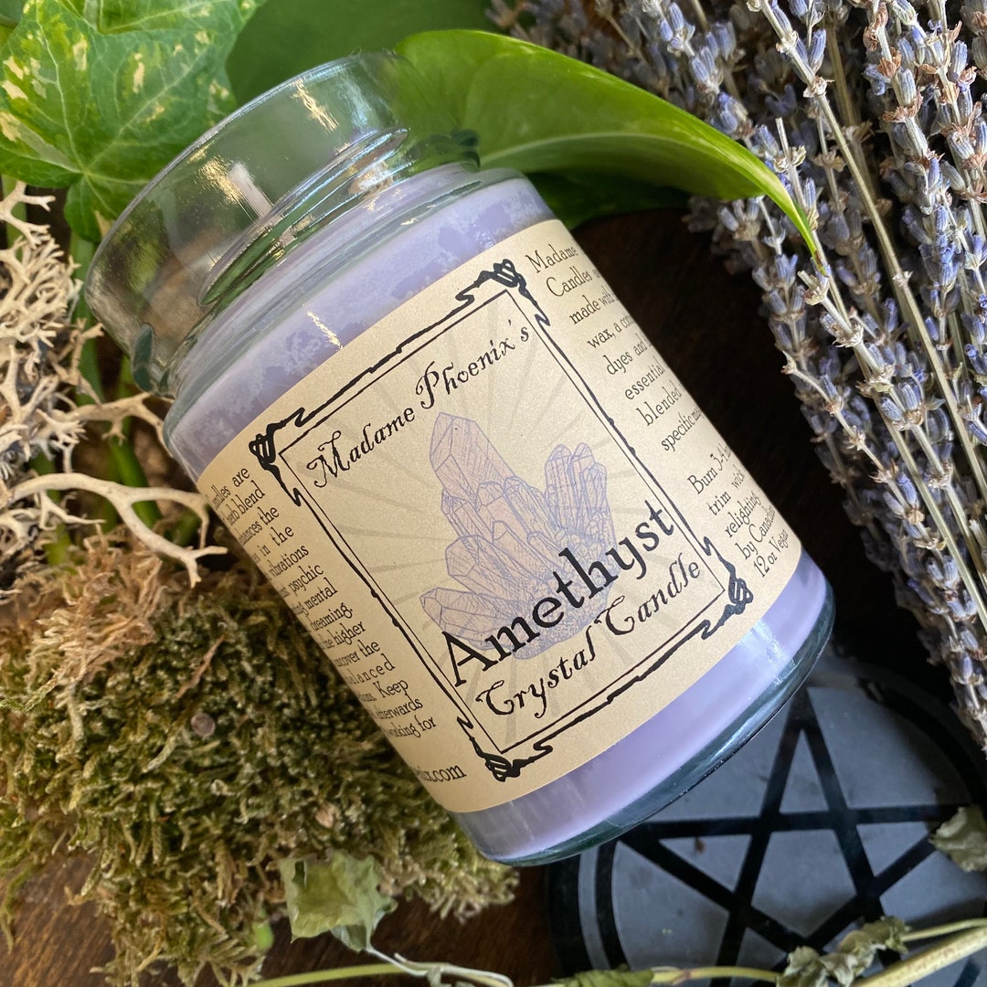 Crystal Magic Amethyst Spell Candle - Etsy