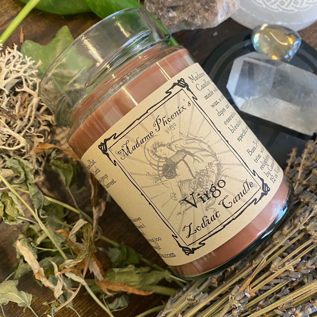 Zodiac Magic Virgo Astrology Spell Candle - Etsy