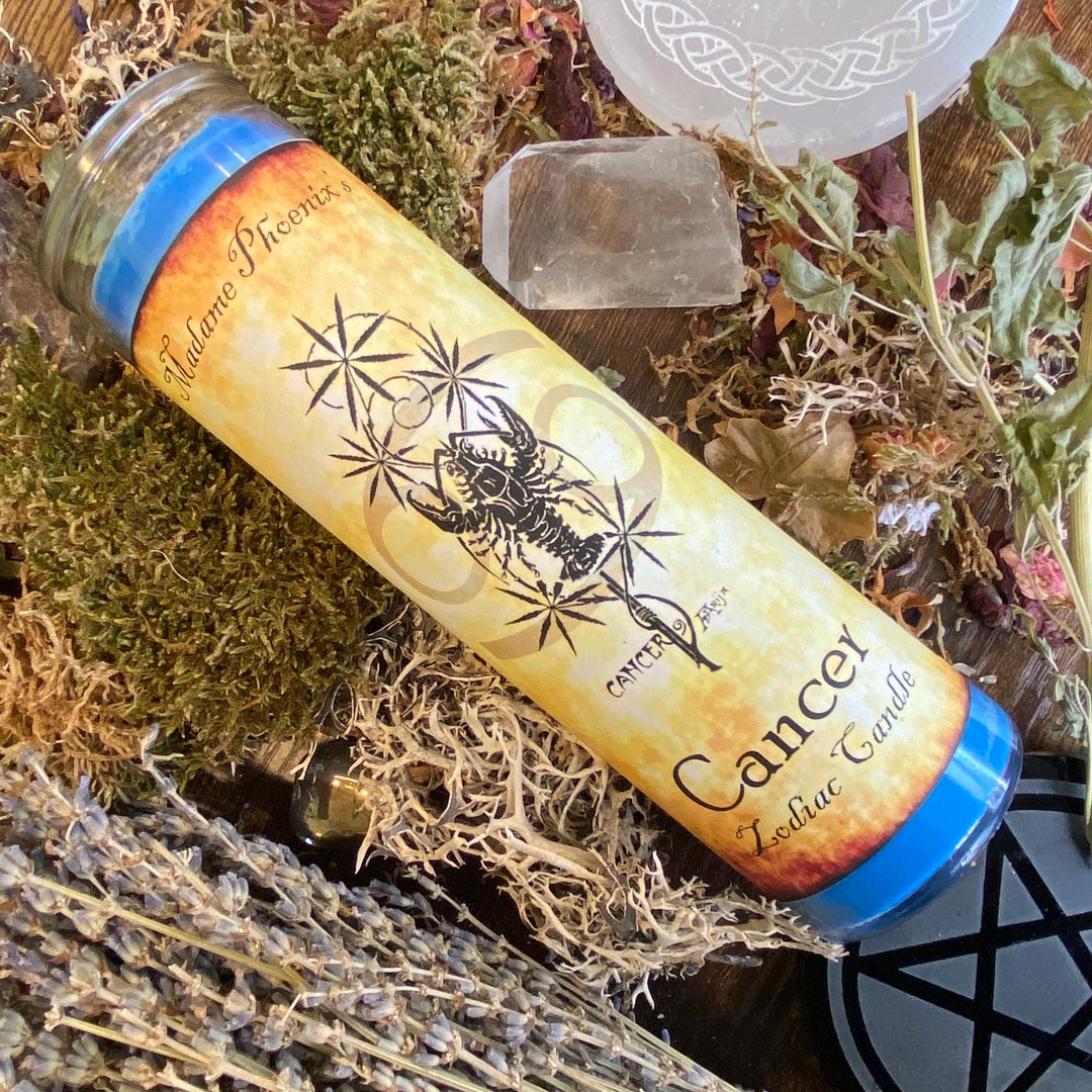 Zodiac Magic Cancer Astrology Spell Candle - Etsy