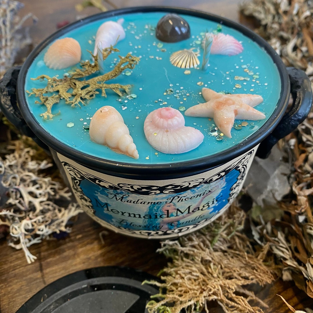 Mermaid Blessing Water Spirit Cauldron Candle - Etsy