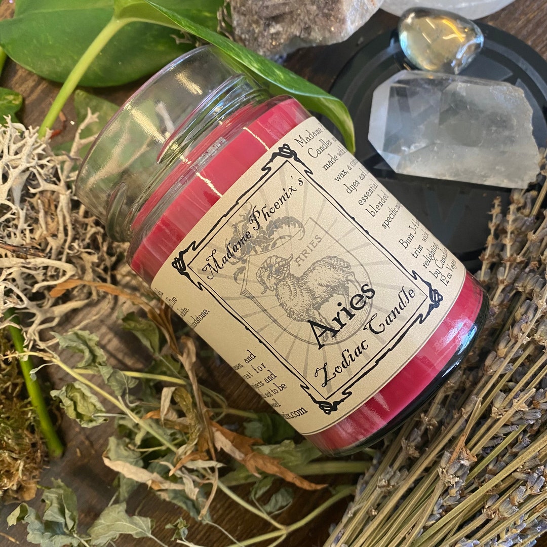 Zodiac Magic Aries Astrology Spell Candle - Etsy