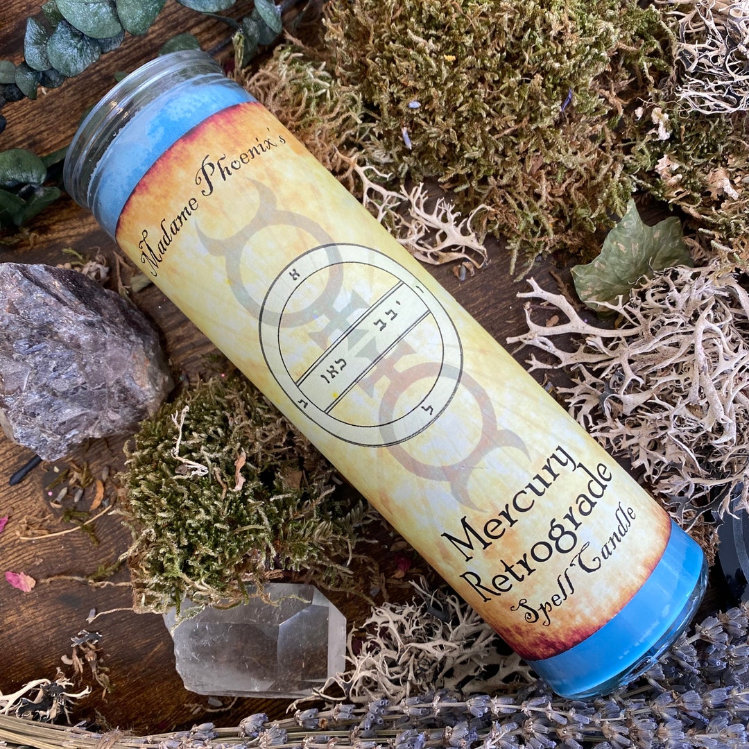 Planetary Magic Mercury Retrograde Spell Candle - Etsy