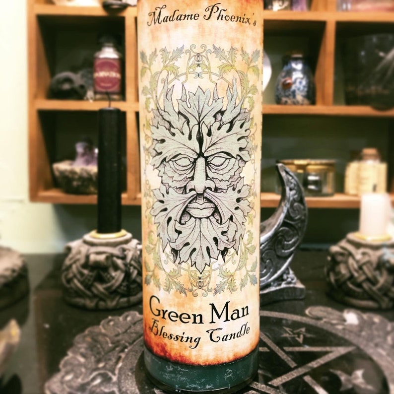 Green Man Forest God Ritual Candle - Etsy