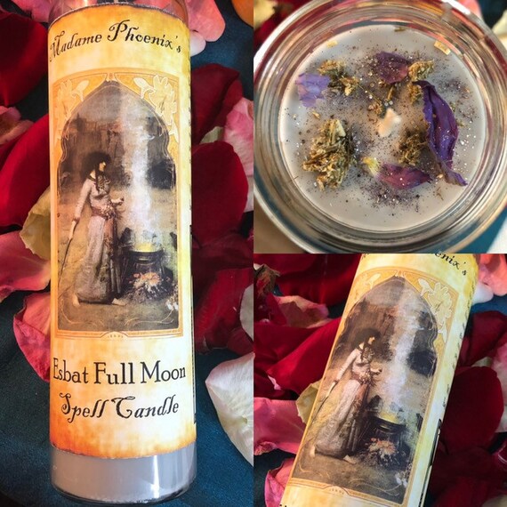 Esbat Full Moon Ritual Spell Candle | Etsy