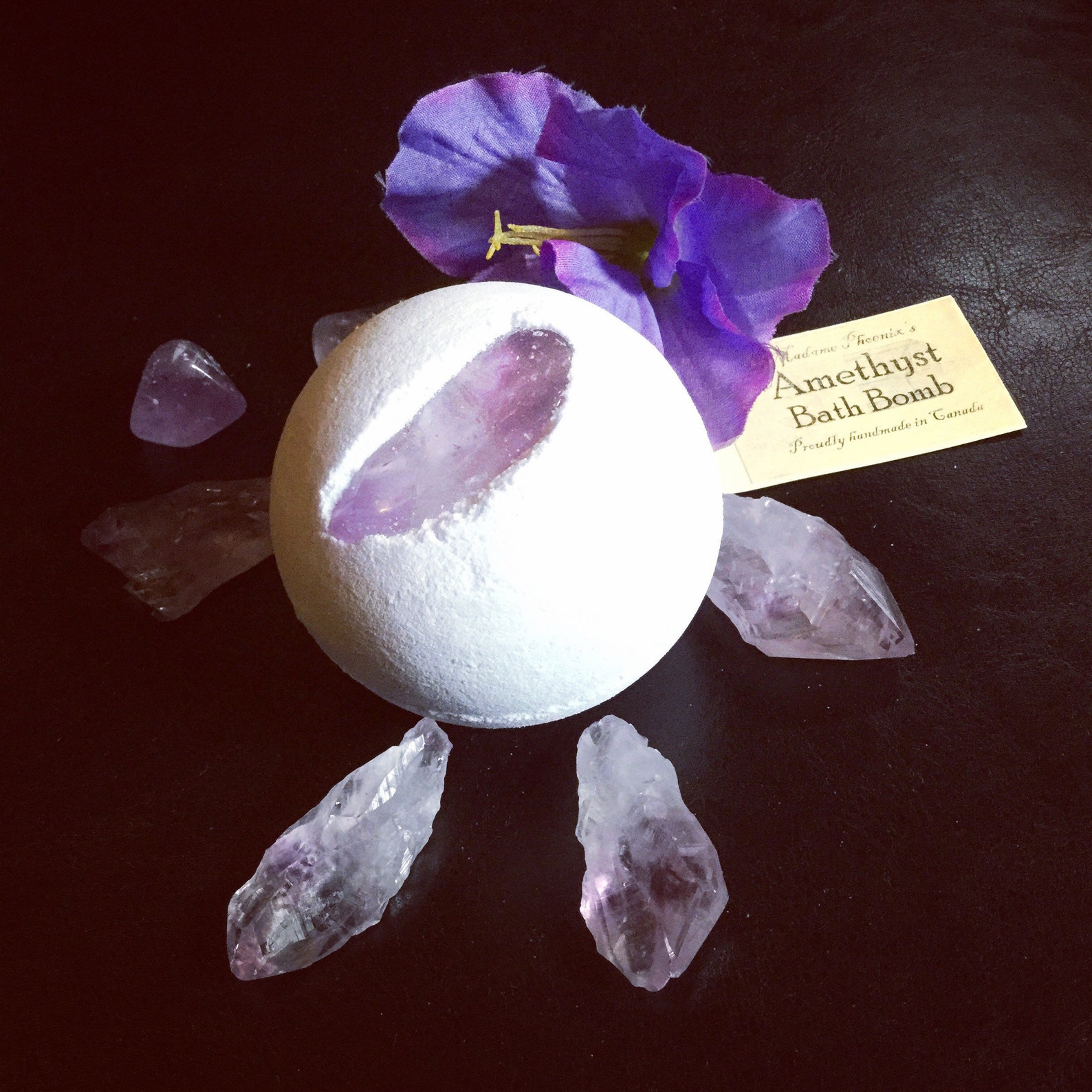 Amethyst Crystal Magic Spell Vegan Bath Bomb | Etsy