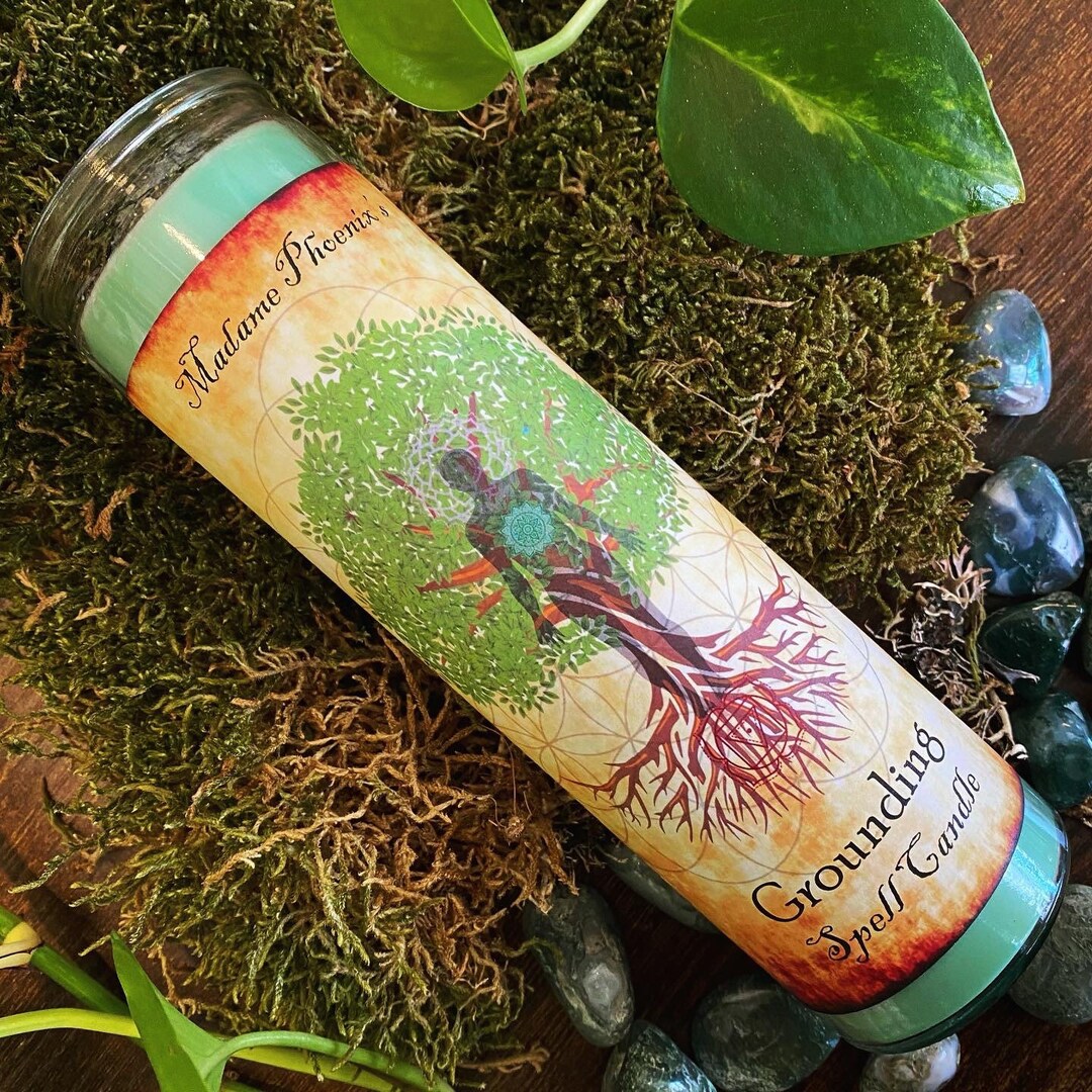 Grounding Spell Ritual Altar Candle - Etsy