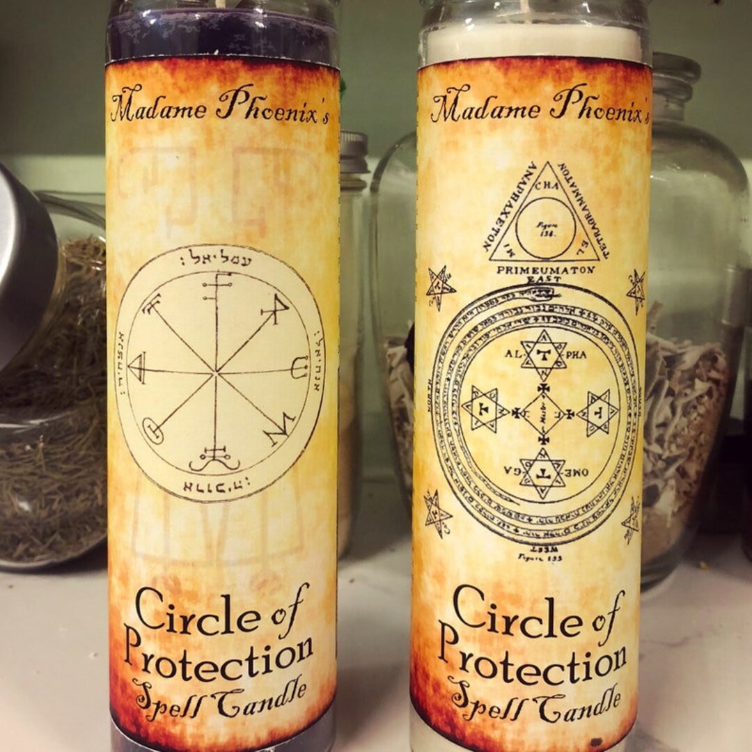 Circle of Protection Magic 7 Day Spell Candles - Etsy