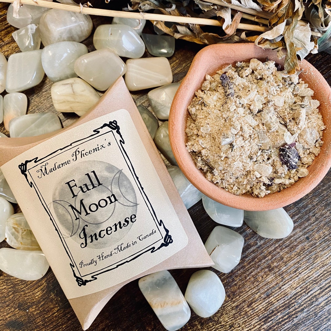 Full Moon Incense: Natural Herbs, Resins & Oils Blend - Etsy