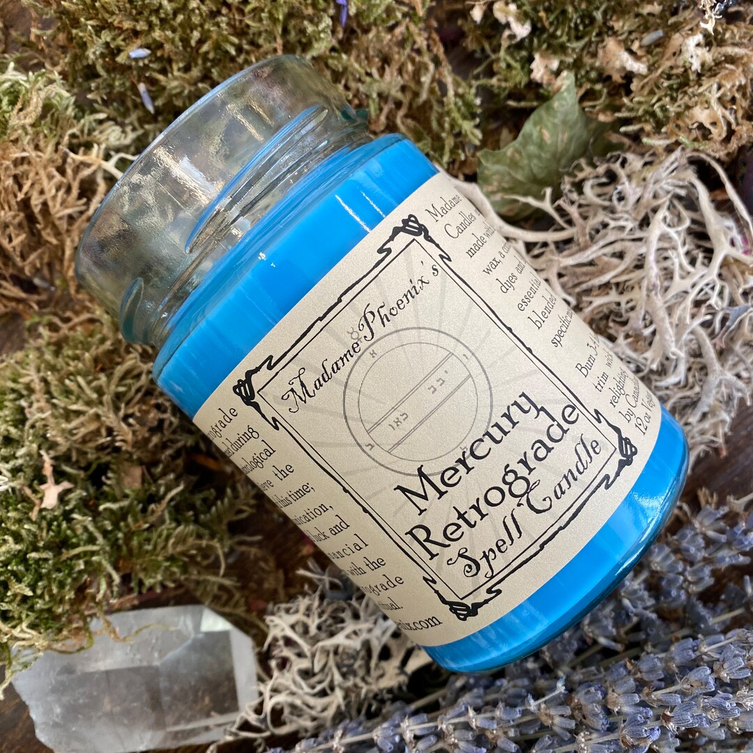 Planetary Magic Mercury Retrograde Spell Candle - Etsy