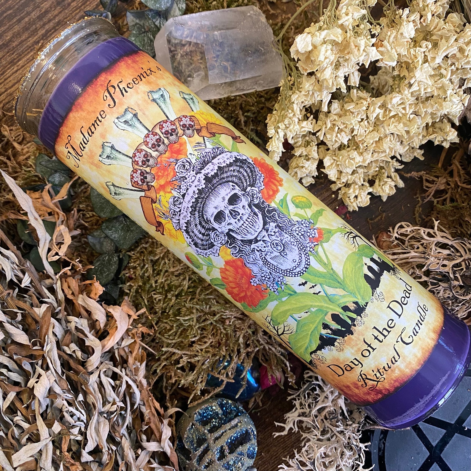 Day of the Dead Ancestor Offering Magic Spell Candle - Etsy