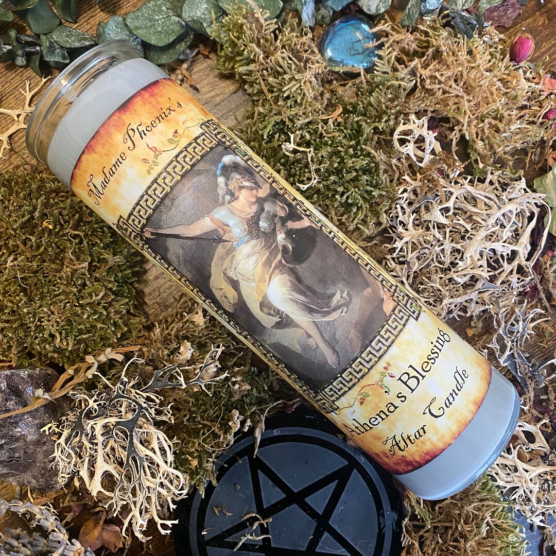 Athena Goddess Altar, Shrine Ritual Candle - Etsy