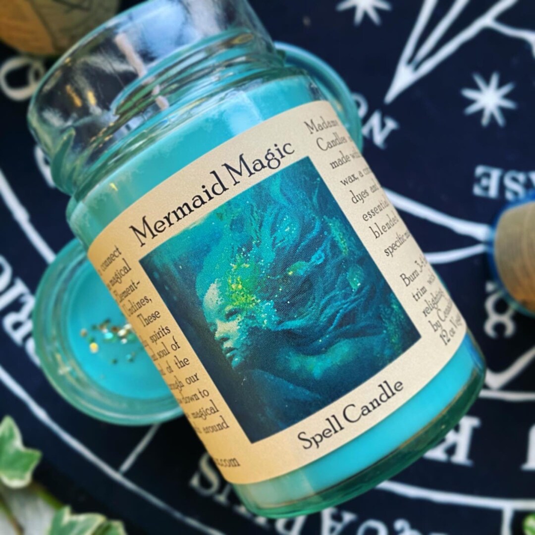 Mermaid Magic Water Spirit Altar Candle - Etsy