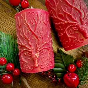 Solstice Sun God of Witches Horned One Yule Altar Candle - Etsy