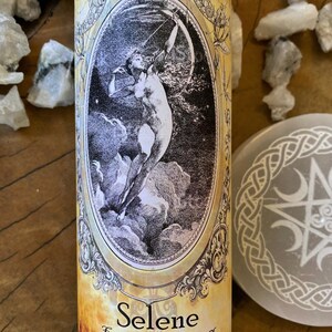 Selene Moon Goddess Altar Candle - Etsy